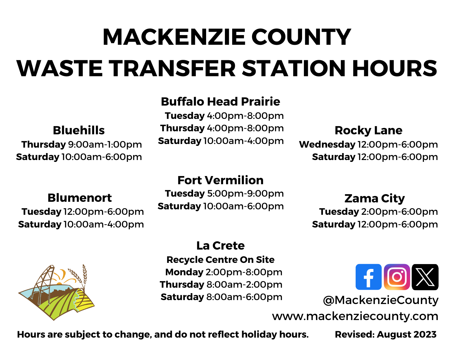 Waste Management – Mackenzie County